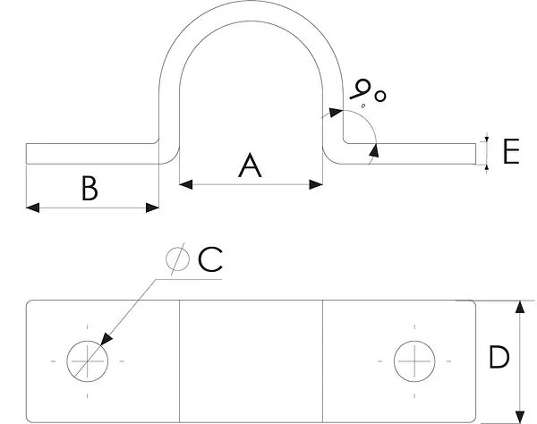 Abrazadera Omega Inoxidable